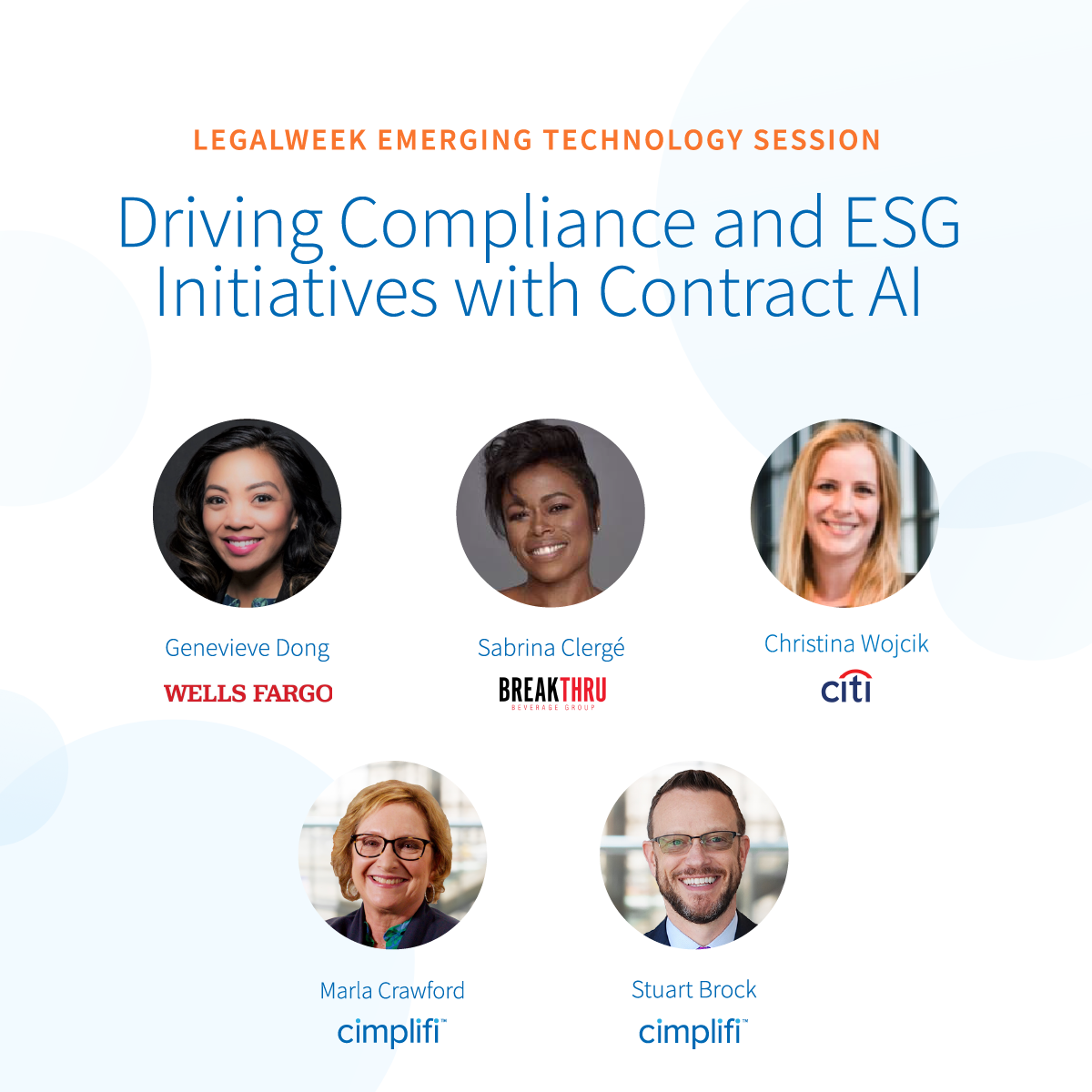 Cimplifi Session at Legalweek | Driving Compliance and ESG Initiatives with Contract AI - Cimplifi